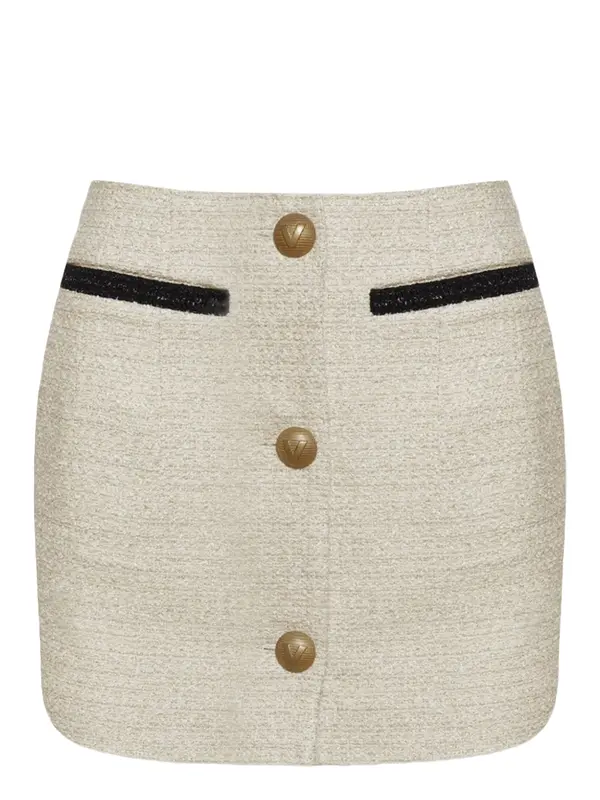 Vetements Tweed Mini Skirt - Neutrals
