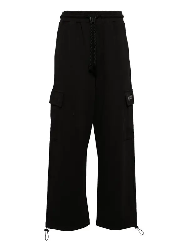 FIVE CM Logo-patch Cargo Track Pants - Black