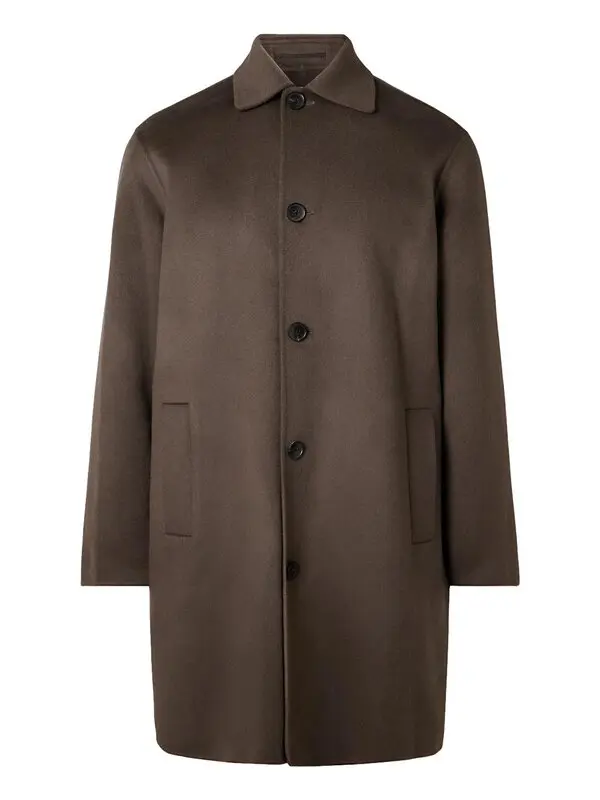 Mr P. Double-faced Wool And Cashmere-blend Felt Car Coat - Brown