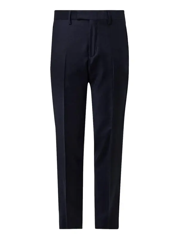 Mr P. Philip Slim-fit Straight-leg Wool-flannel Suit Trousers - Blue