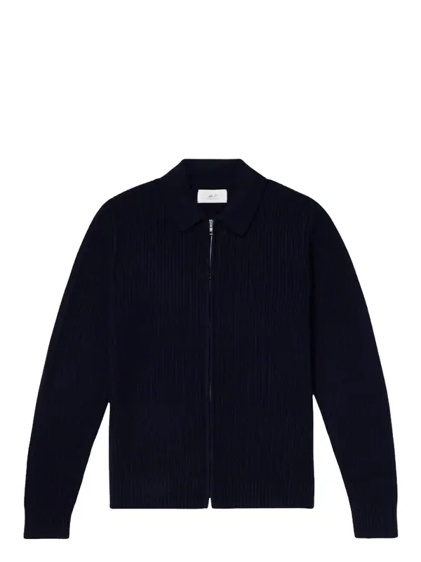 Mr P. Ribbed Wool And Cashmere - Blue