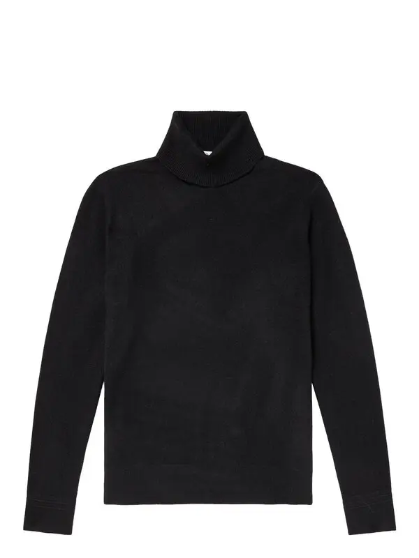 Mr P. Clyde Cashmere Rollneck Sweater - Black