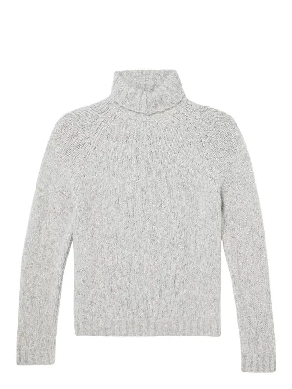 Mr P. Alpaca-blend Bouclé Rollneck Sweater - Gray