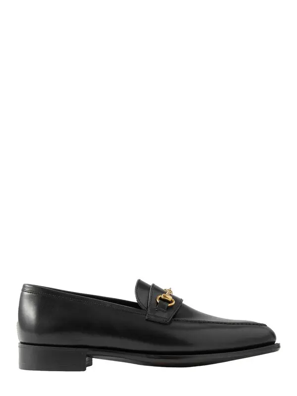 George Cleverley Colony Horsebit Leather Loafers - Black