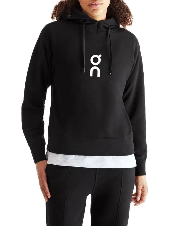 On Club Oversize Organic Cotton-blend Hoodie - Black