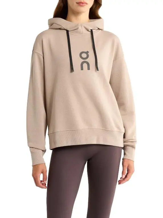 On Club Oversize Organic Cotton-blend Hoodie - Desert
