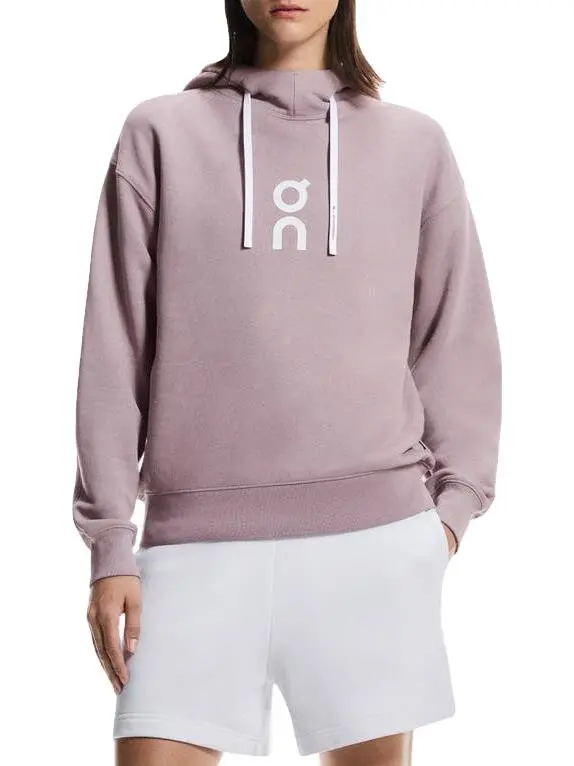 On Club Oversize Organic Cotton-blend Hoodie - Heron