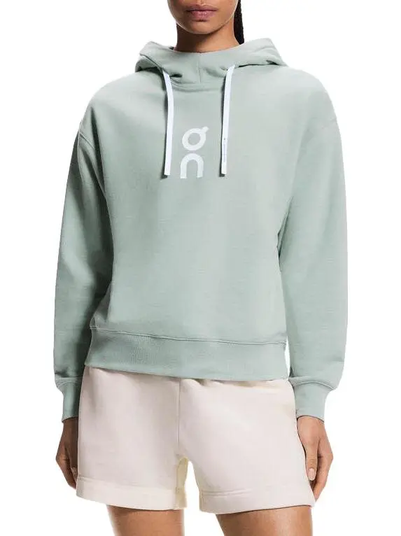 On Club Oversize Organic Cotton-blend Hoodie - Mineral