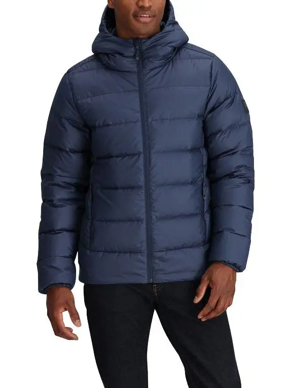 OUTDOOR RESEARCH Coldfront 700 Fill Power Down Insulated Hooded Puffer Jacket - Navy