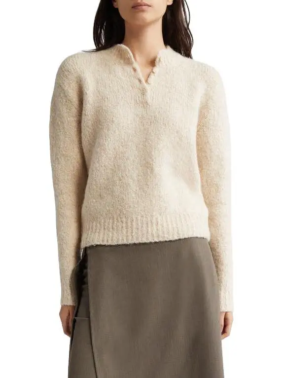 Paloma Wool Crush Henley Sweater - Ecru