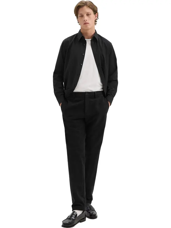 Theory Zaine Moleskin Twill Pant - Black