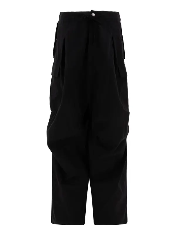 Alexander McQueen Pleated Cargo Trousers - Black