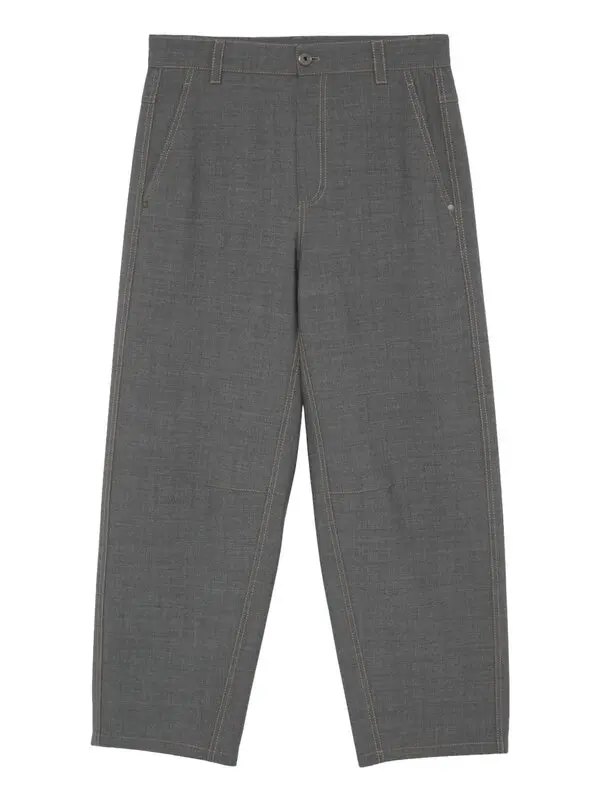 Brunello Cucinelli Mélange-effect Trousers - Grey