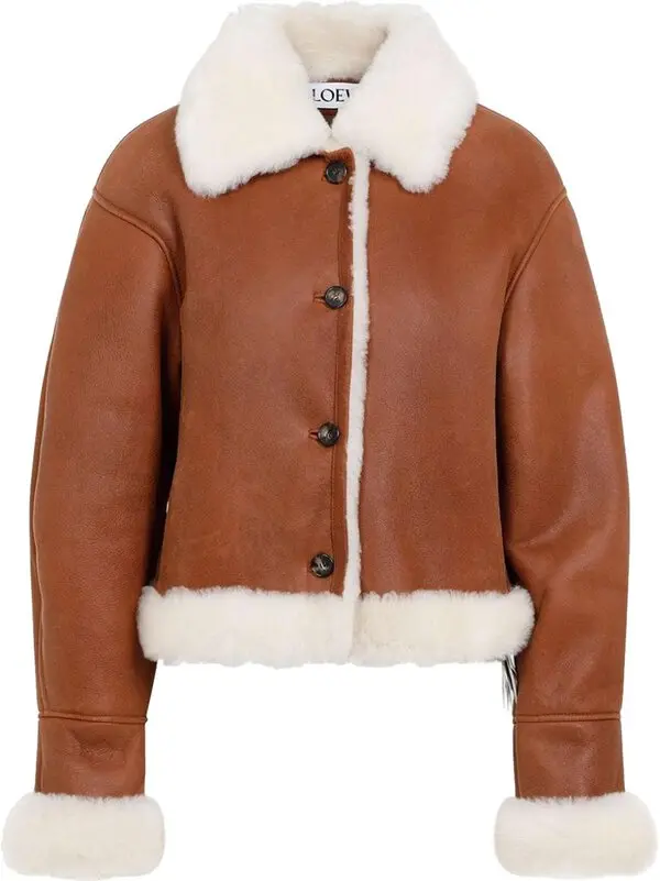 Loewe Shearling Jacket - Brown