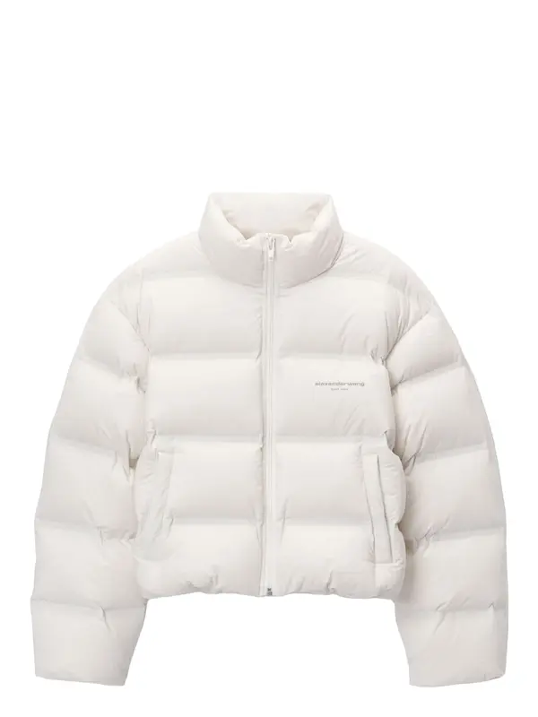 Alexander Wang Cropped Puffer Jacket - White