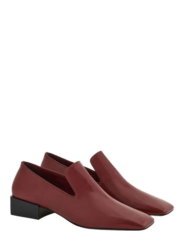 FERRAGAMO Square Toe Loafers - Red