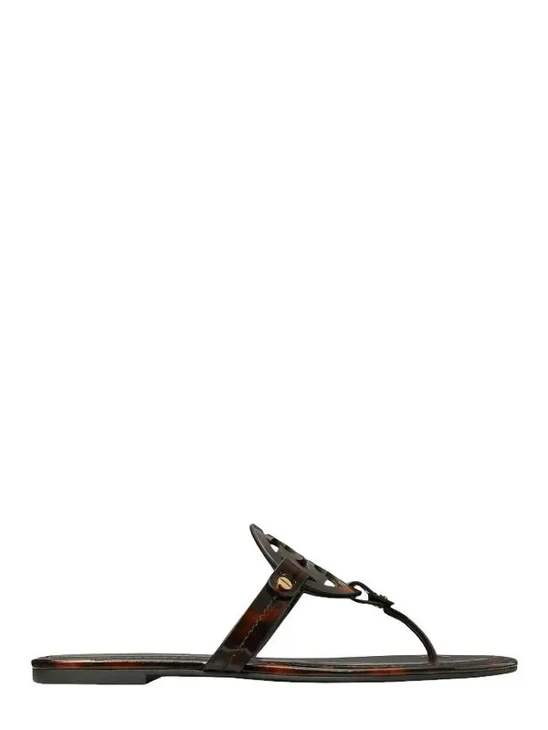 Tory Burch Miller Patent Leather Sandals - Tortoise