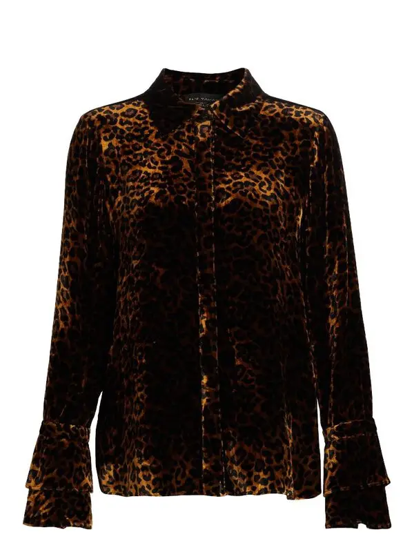Elie Tahari Heritage The Fiora Leopard Top - Rich Leopard