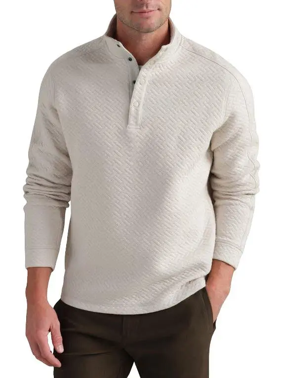 RHONE Quilted Relaxed Pullover - Stone
