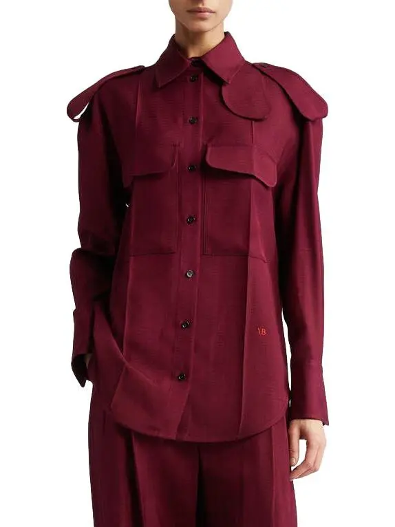 Victoria Beckham Utility Button-up Shirt - Port