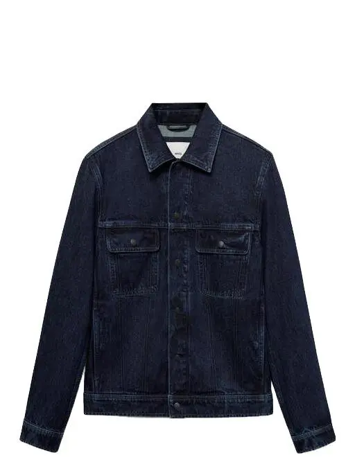 Mango Denim Trucker Jacket - Dark Blue