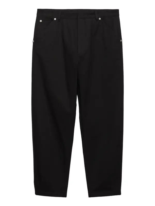 Prada Cotton Carrot Pant - Black