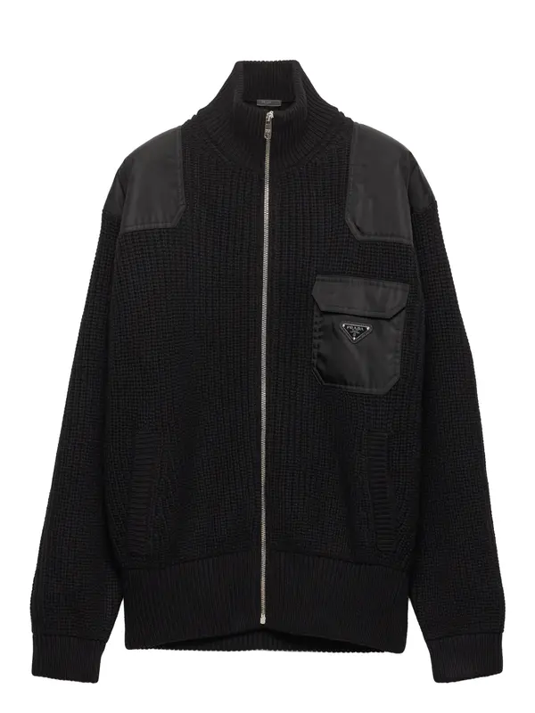 Prada Wool And Cashmere Cardigan - Black