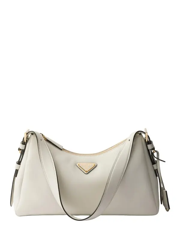 Prada Aimée Medium Leather Shoulder Bag - White