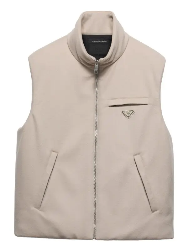 Prada Cashmere Down Vest - Neutral