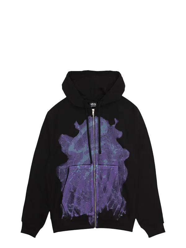 StÜssy Web Zip Up Hoodie - Black