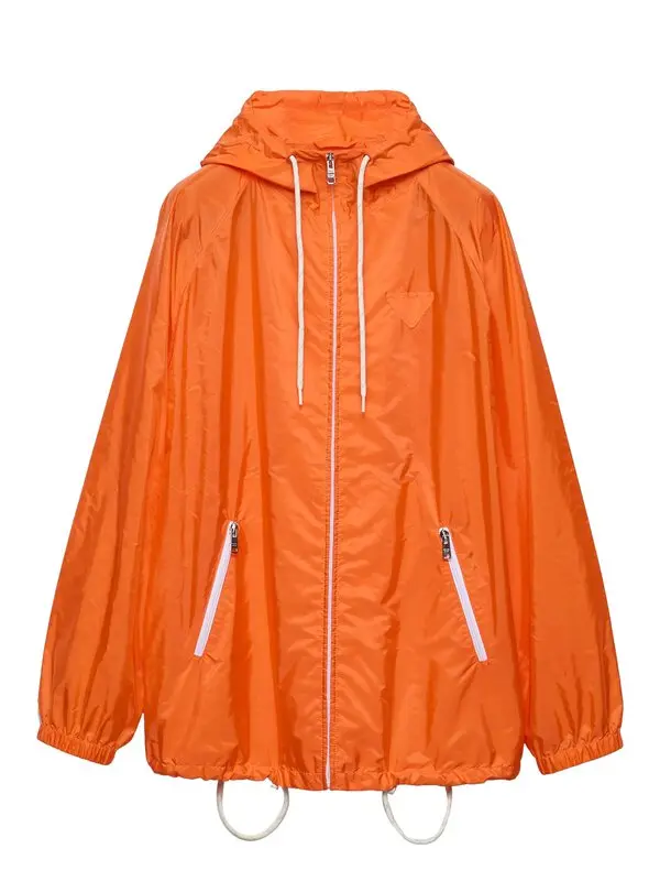 Prada Re-nylon Hooded Jacket - Orange