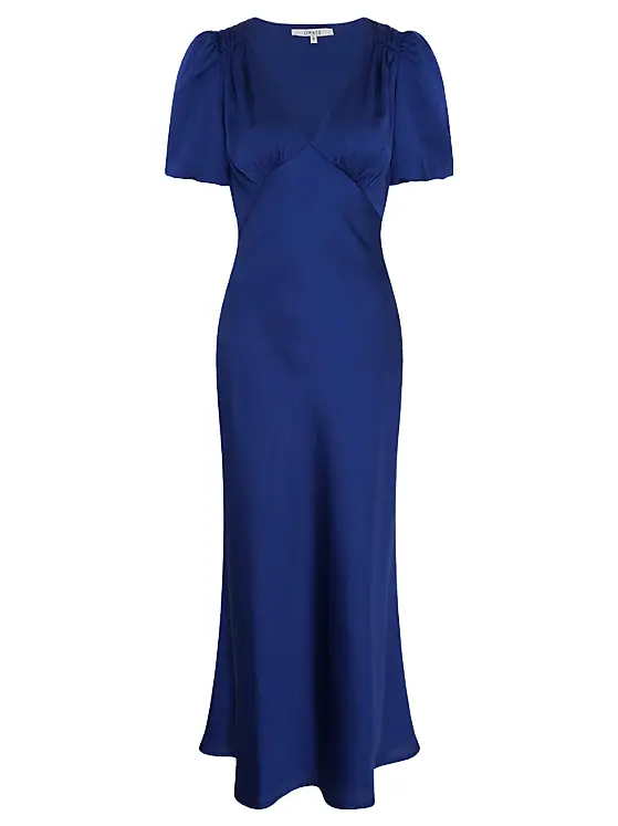 OMNES Satin Maxi Dress - Navy
