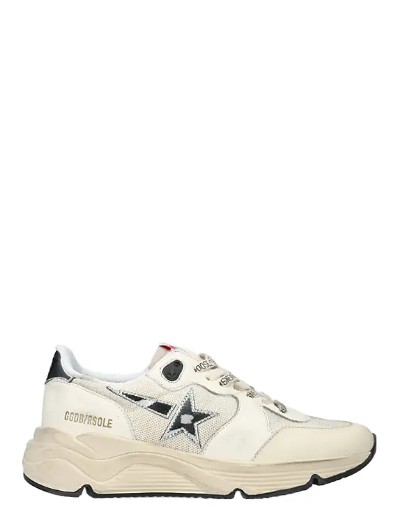 GOLDEN GOOSE Running Sole Suede And Mesh Low-top Sneakers - White/comb
