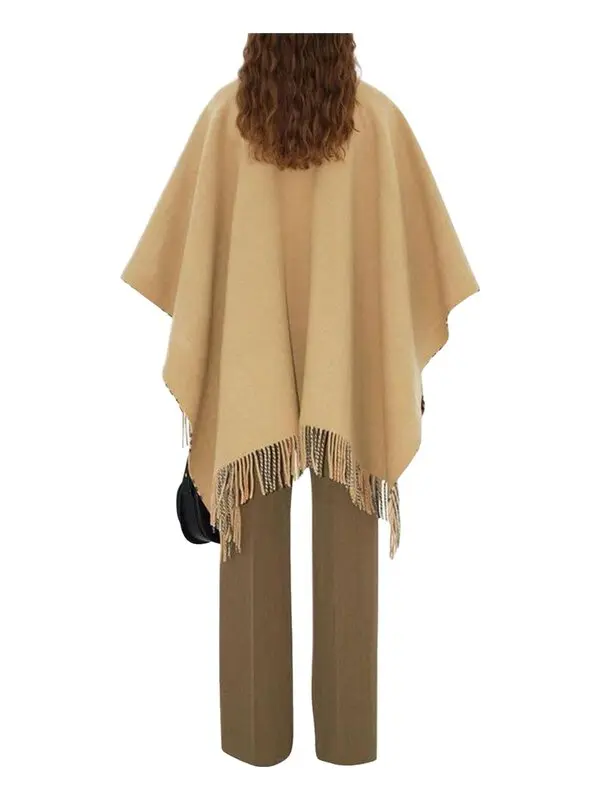 Burberry St. Marsh Wool Cape - Sand
