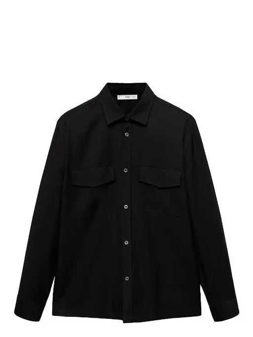 Mango Overshirt - Black