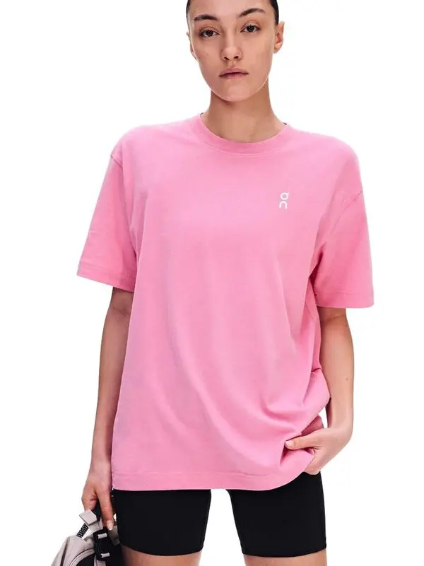 On Club T Oversized Organic Cotton T-shirt - Bubblegum