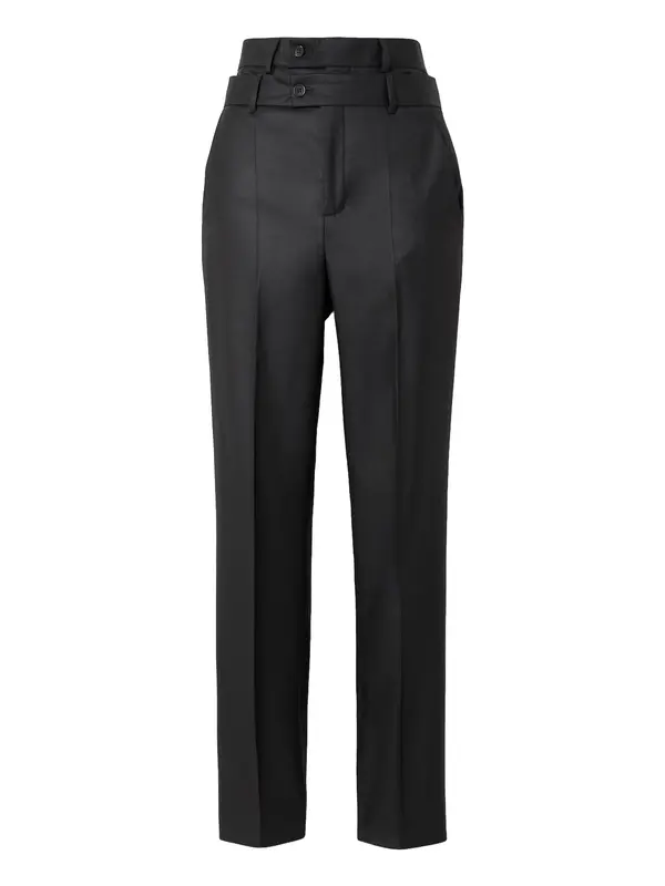 BETTTER Wool-blend Straight-leg Trousers - Black