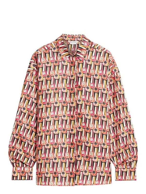 Max Mara Printed Silk-twill Shirt - Multicolor