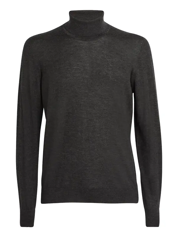 Johnstons Of Elgin Superfine Cashmere Rollneck Sweater - Grey