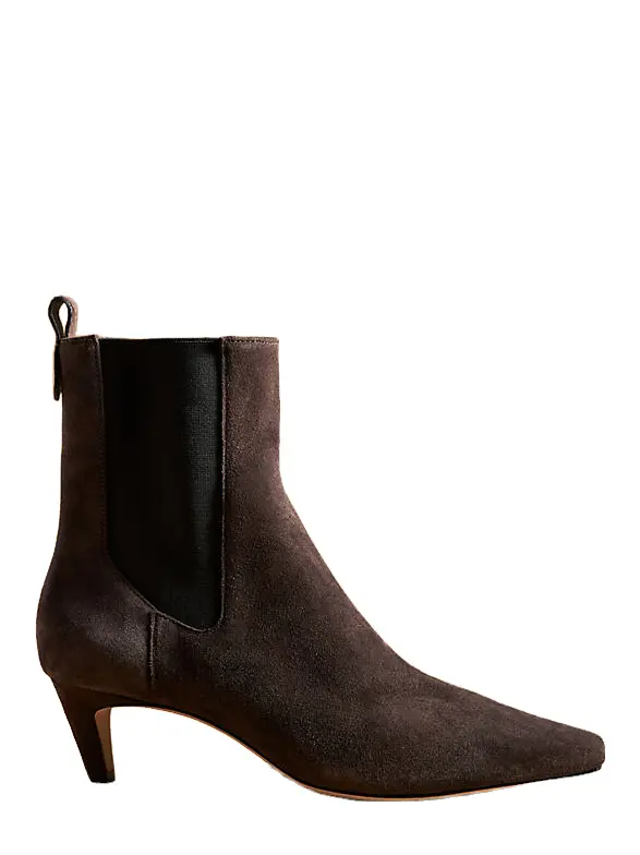 REFORMATION Roberta Snip-toe Kitten-heel Boots - Brown