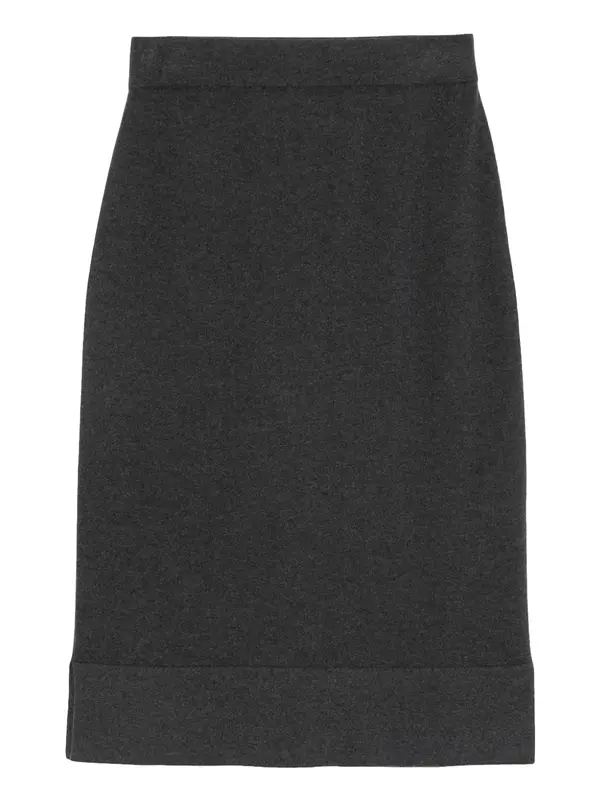 Brunello Cucinelli Cashmere Knit Skirt - Grey