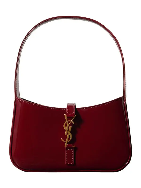 Saint Laurent Le 5 À 7 Mini Patent-leather Shoulder Bag - Red