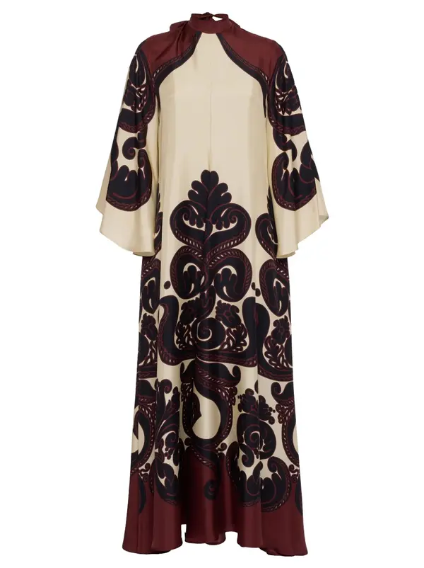 La DoubleJ Magnifico Printed Silk Dress - Neutrals