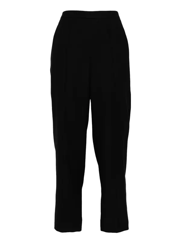 Vince Brushed Mid-rise Trousers - Black