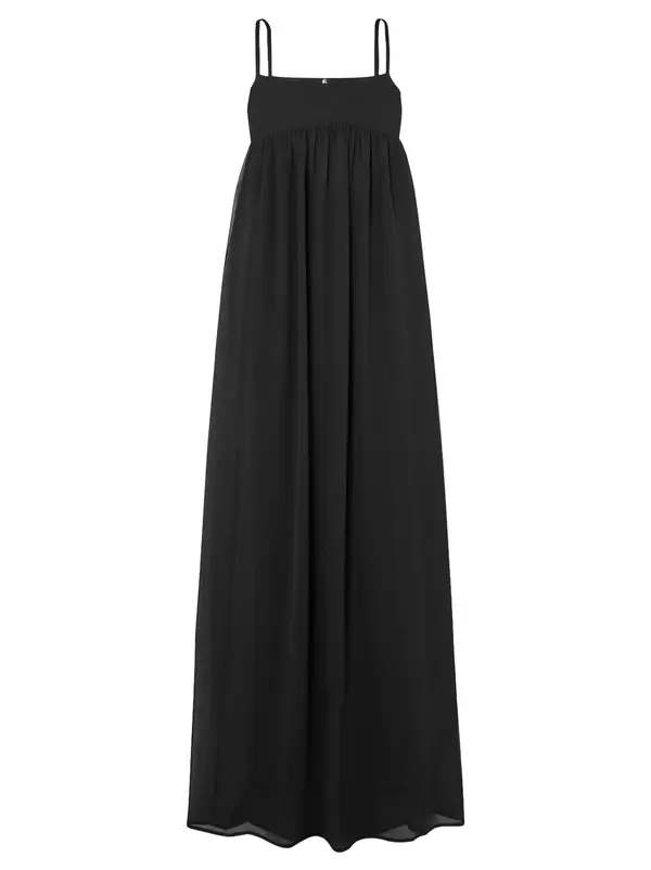 Jacquemus Peplo Open-back Maxi Dress - Black