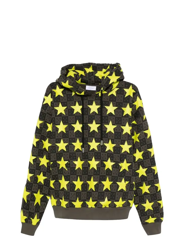 Off-White Stars Ao Skate Hoodie - Green