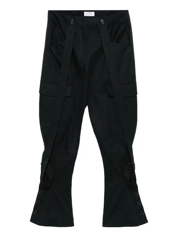 Off-White Strap-detail Cargo Trousers - Black
