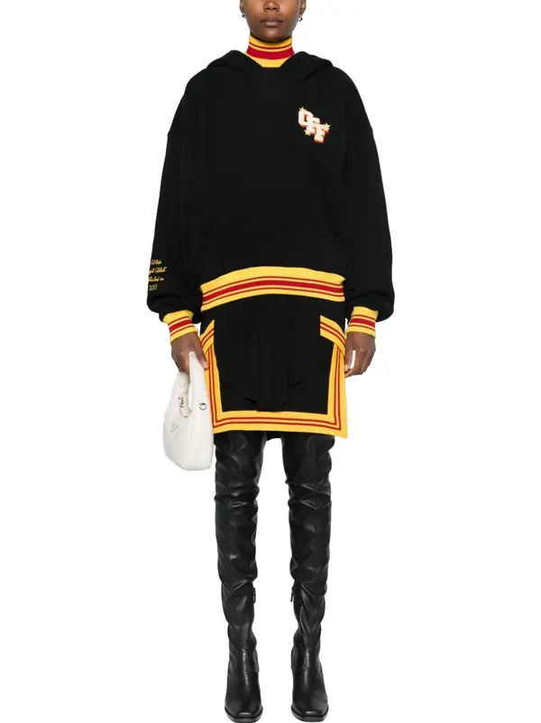 Off-White College Over Hooded Sweatshirt - Black