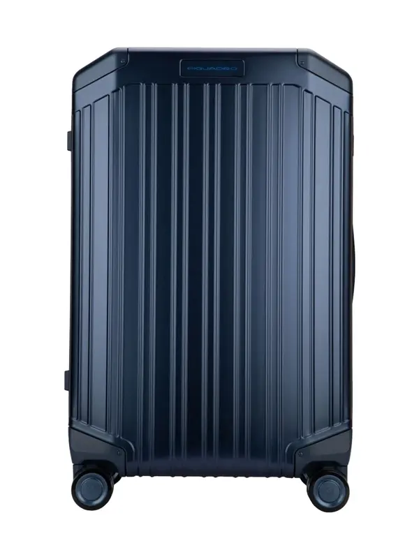 PIQUADRO Leather Trolley Luggage - Blue