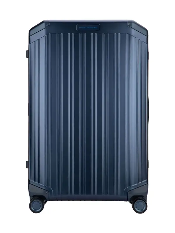 PIQUADRO Leather Trolley Luggage - Blue